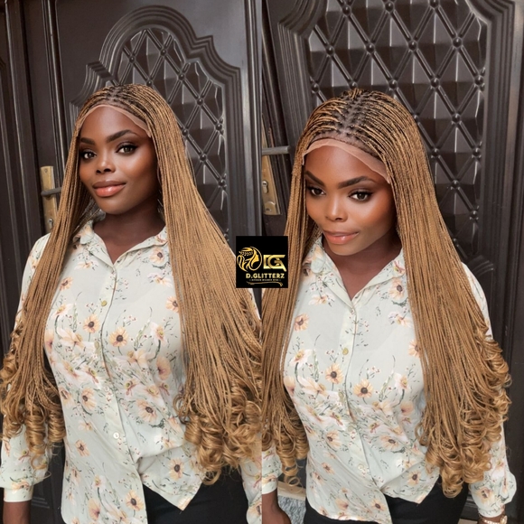 D.Glitterz | Hair | Micro Knotless French Curls On 77 Lace Closure 3 ...